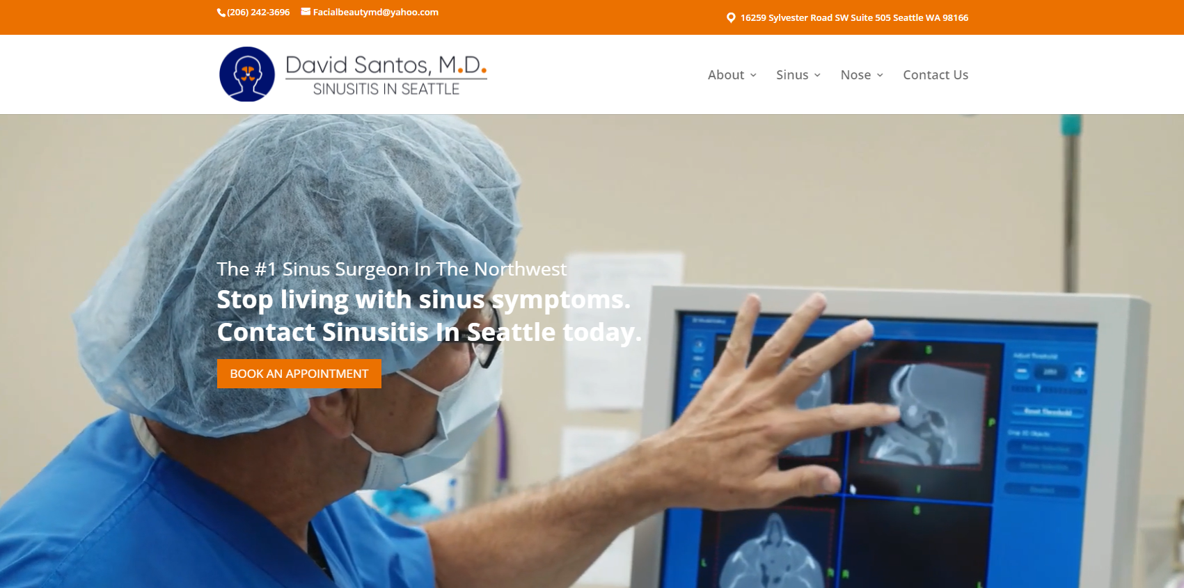 Sinusitis In Seattle - Facial Plastic Surgeon Website | Case Study