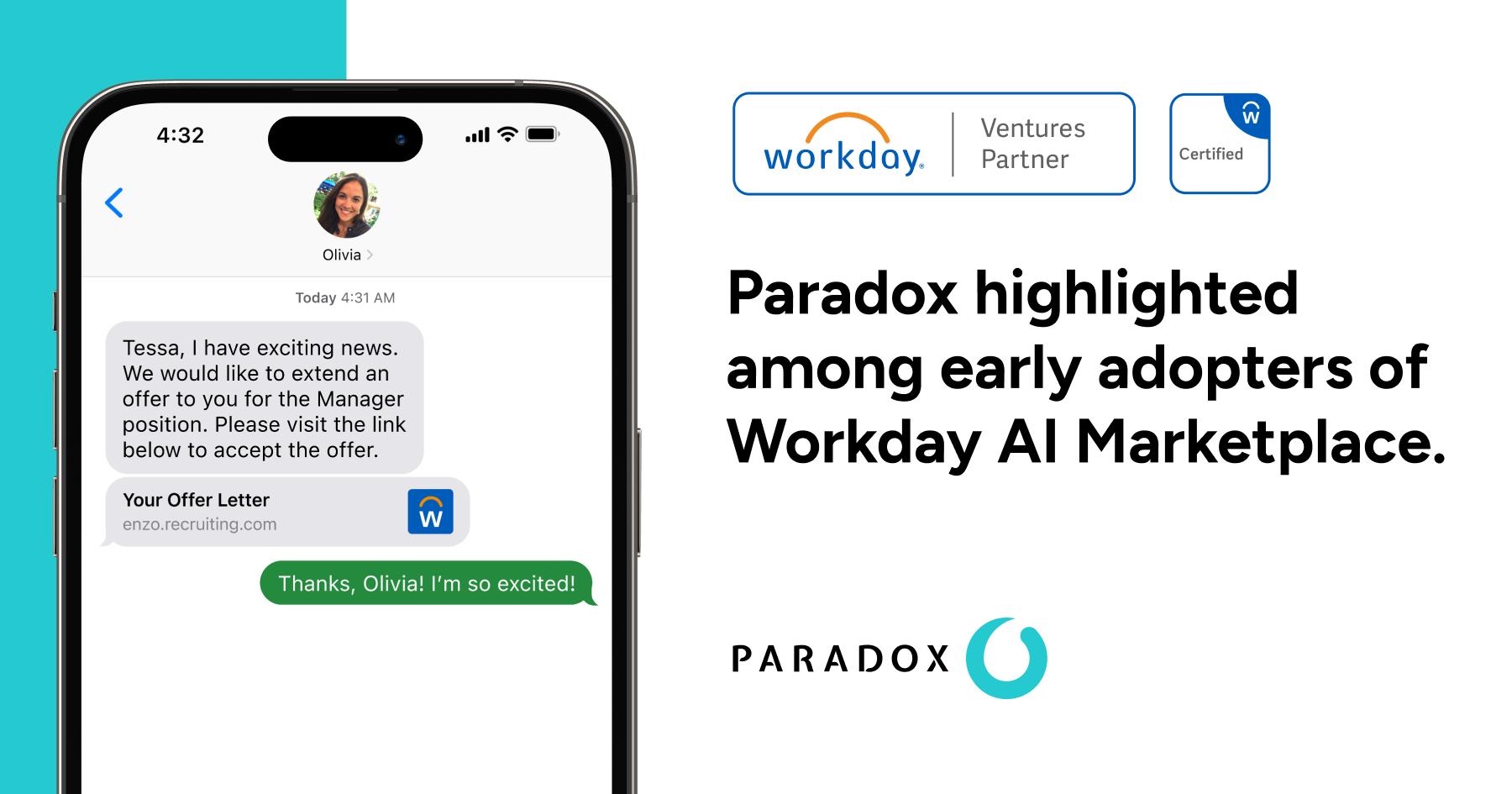 Paradox Highlighted Among Early Adopters of Workday AI Marketplace — a Curated Group of AI and ...