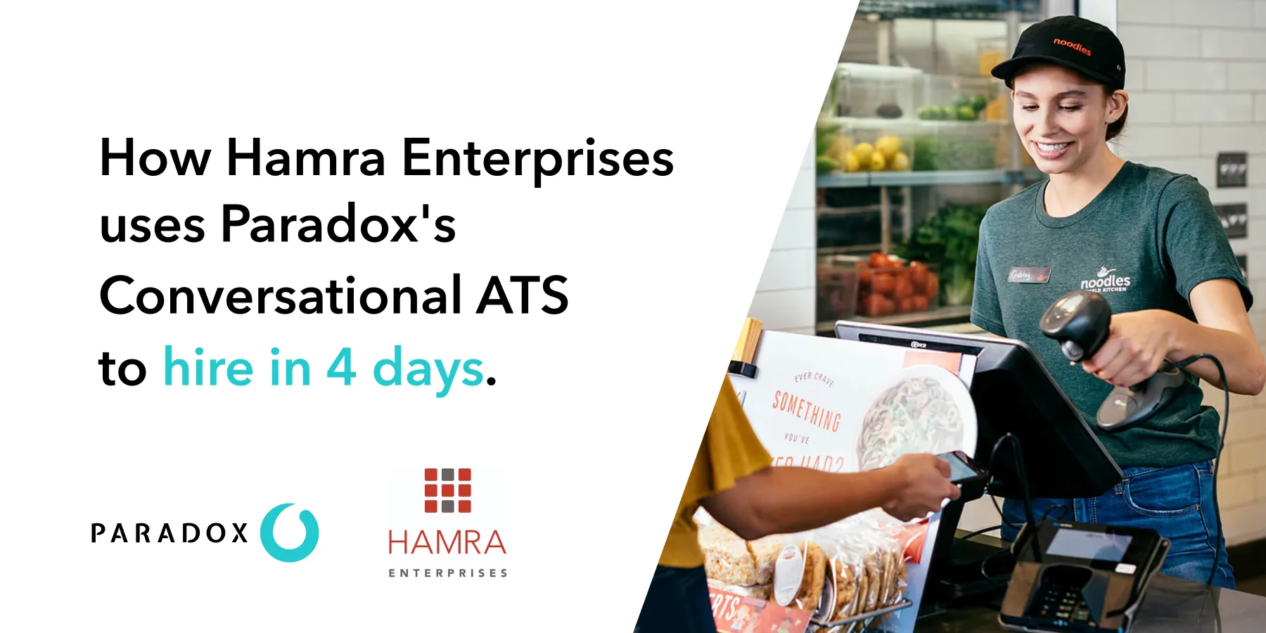 Hamra uses Paradox's Conversational ATS to hire in 4 days.