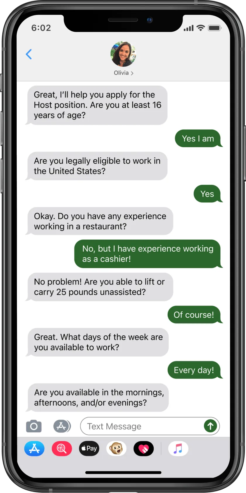 Text to Apply Application Screening Software — Paradox