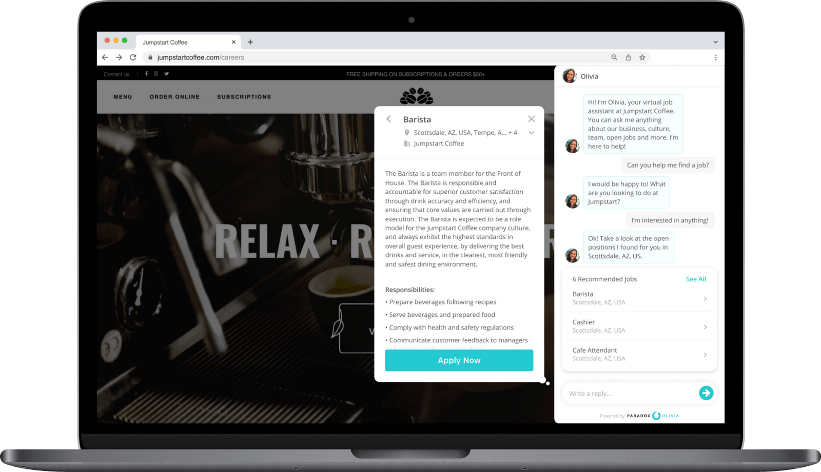 Paradox: The AI assistant for recruiting, Olivia