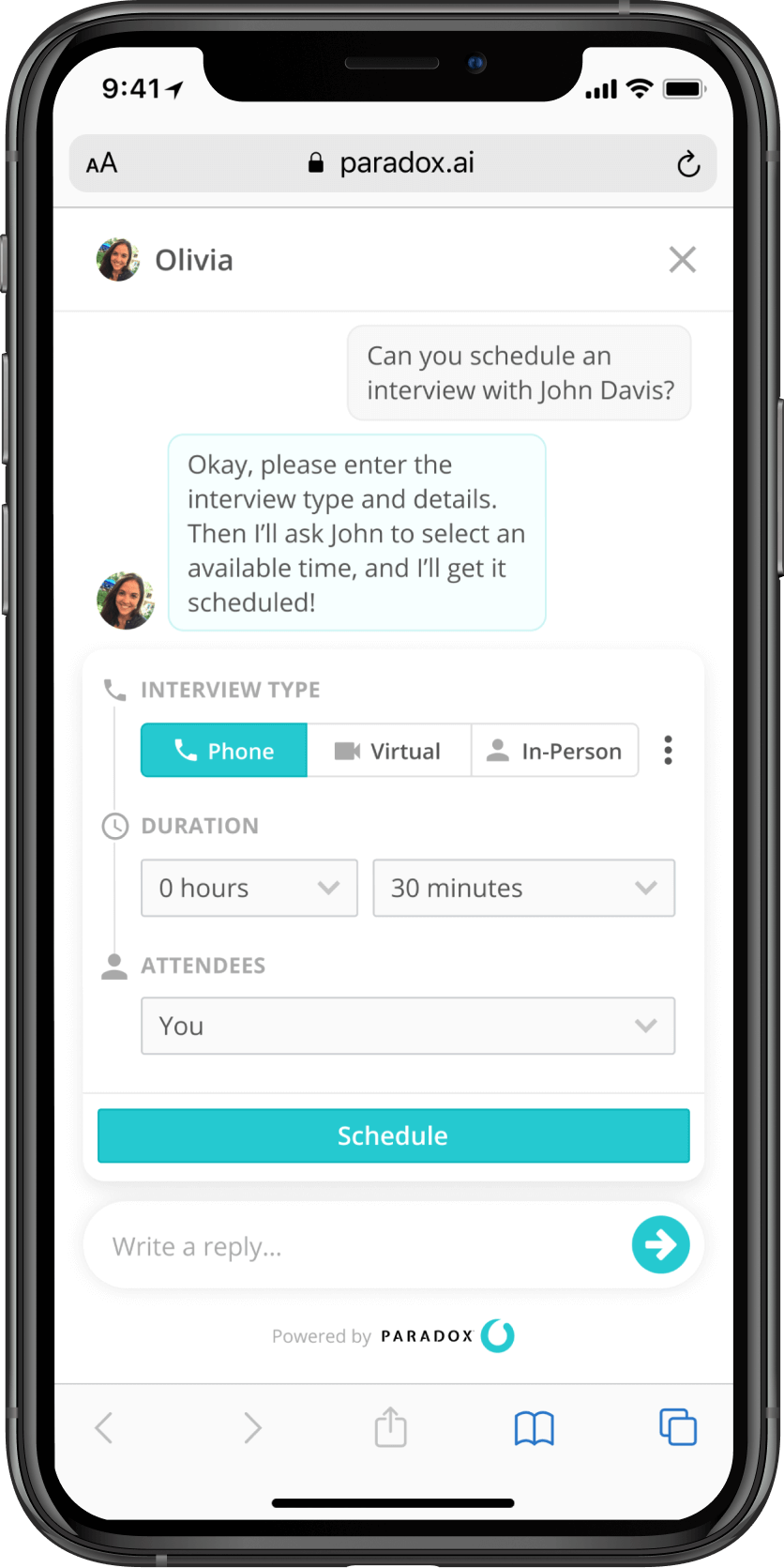 Interview Scheduling — Paradox