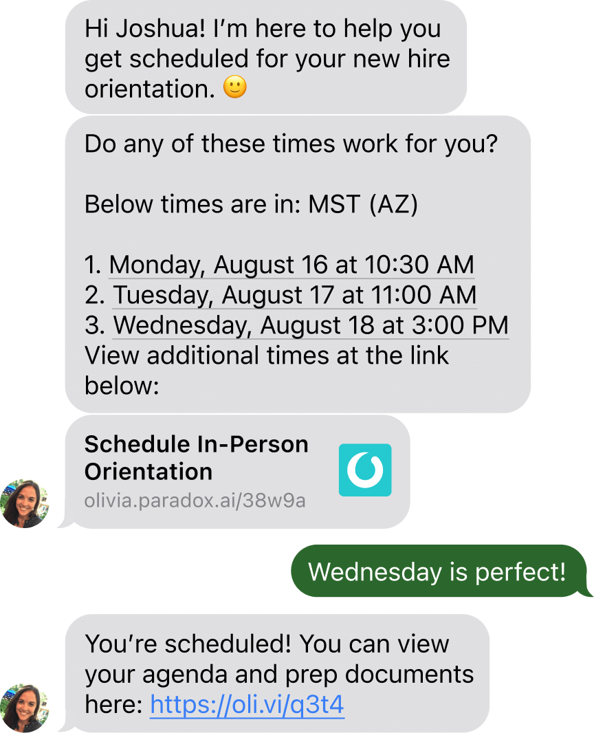 Interview Scheduling — Paradox