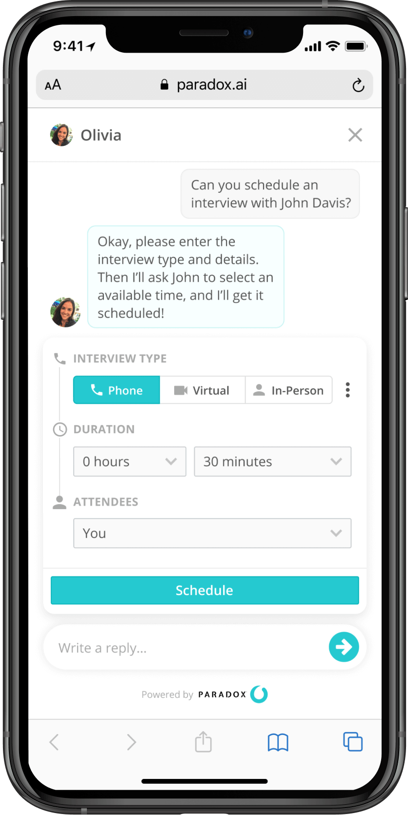 Interview Scheduling — Paradox