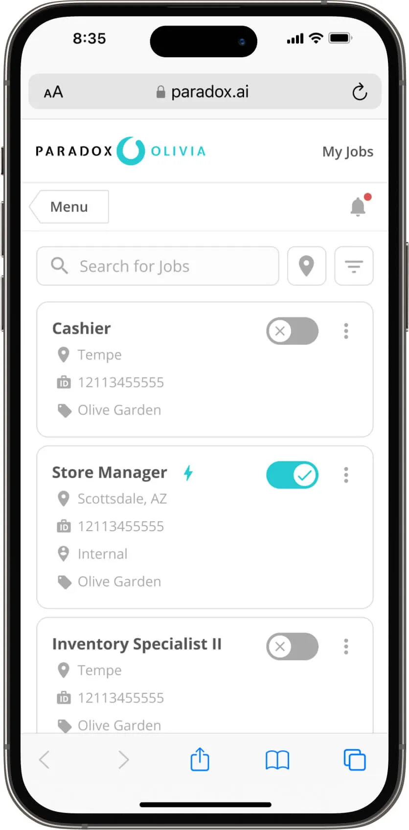 Applicant Tracking Software — Conversational ATS — Paradox