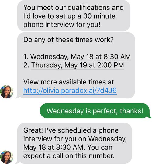 Applicant Tracking Software — Conversational ATS — Paradox