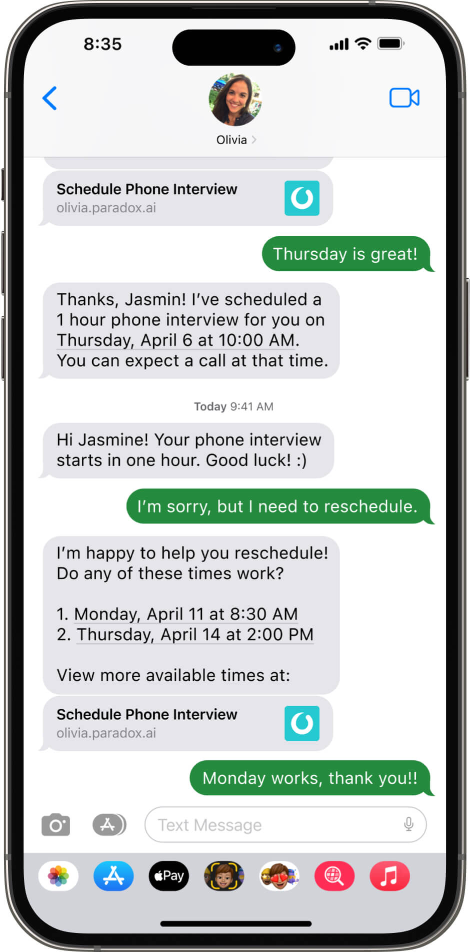 Interview Scheduling Automation — Paradox