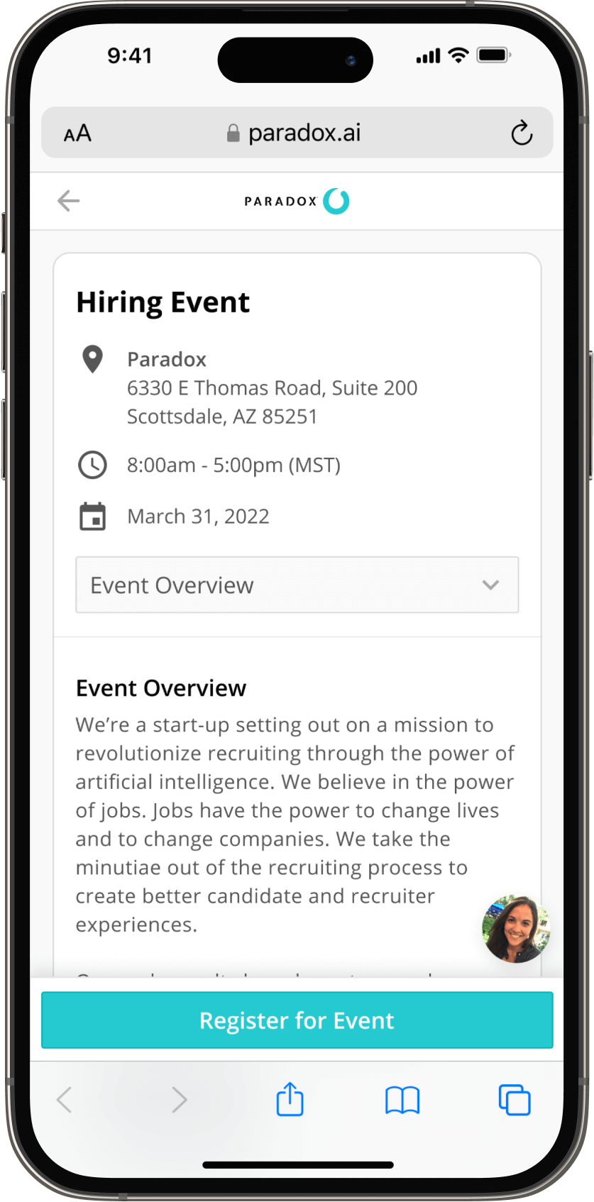 Virtual Hiring Events Platform — Paradox