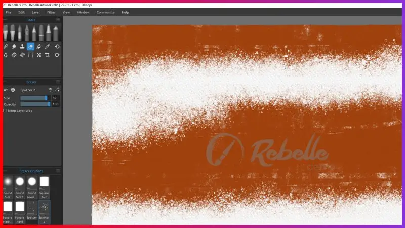 How To Remove Background using Rebelle