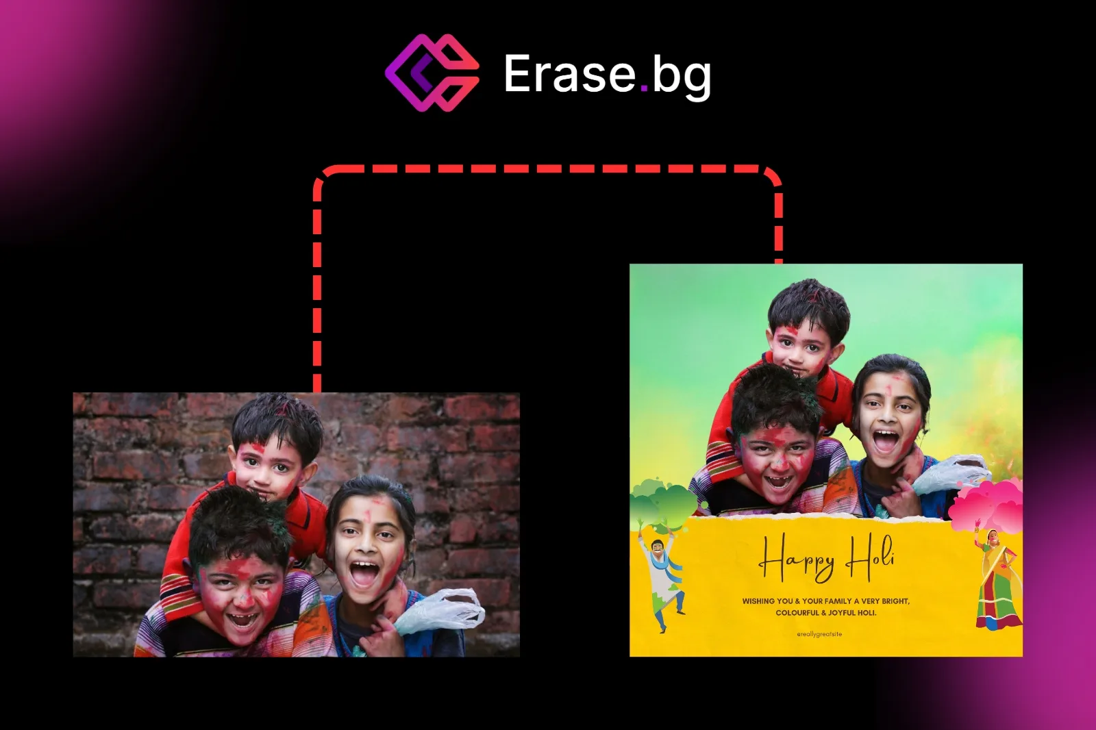 Inspiring Ideas to Design your Holi Greetings with Erase.bg