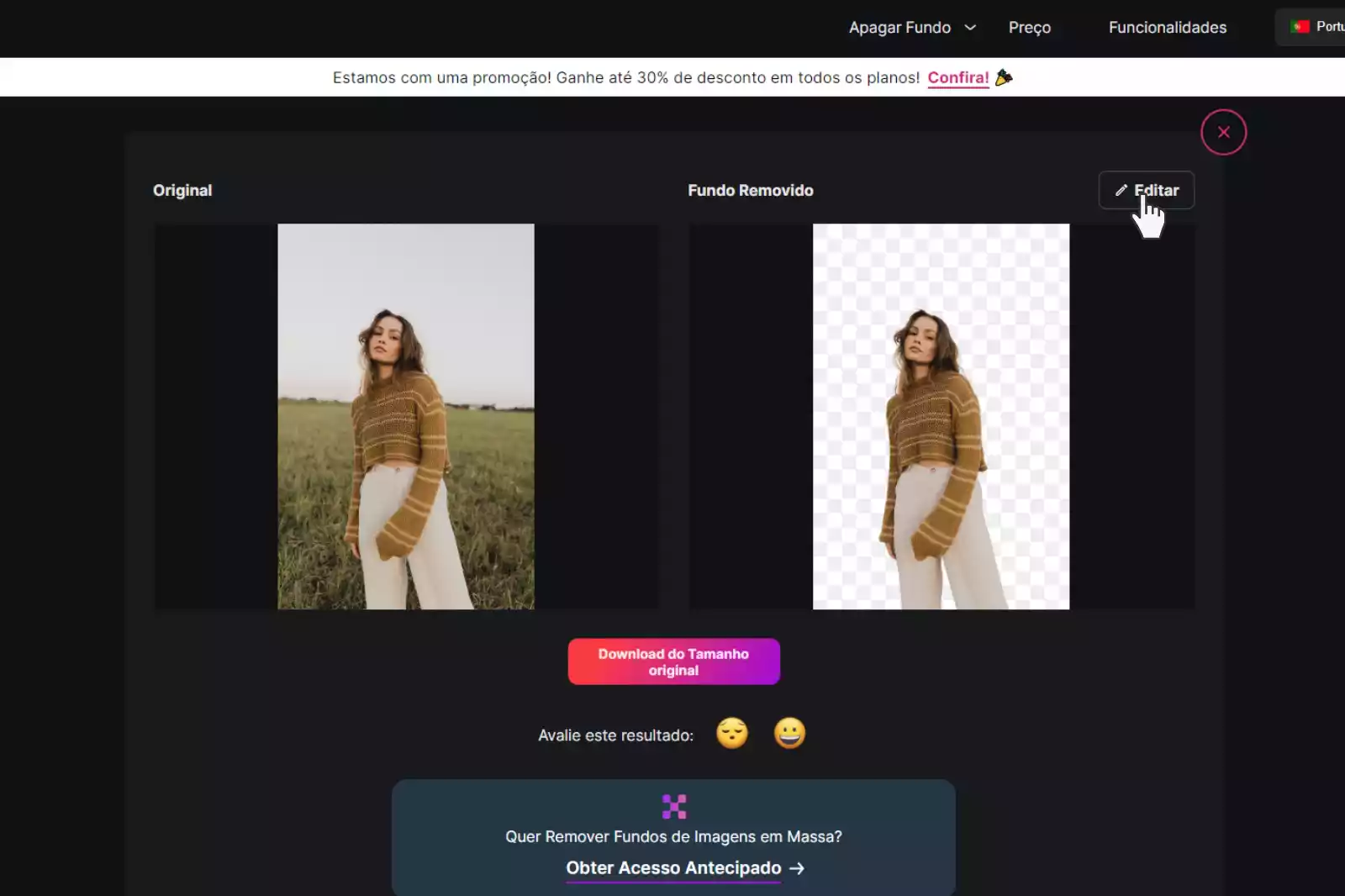 Alterar ou remover fundo de imagens PNG online