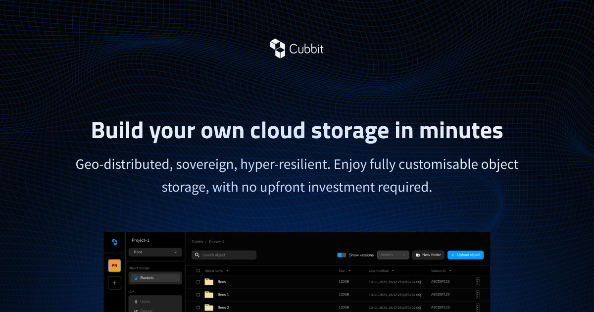Cubbit | Build your own cloud storage in minutes