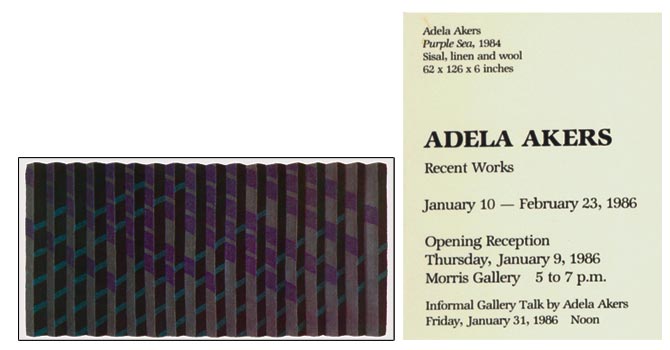 Adela Akers: Recent Works, by Judith Stein
