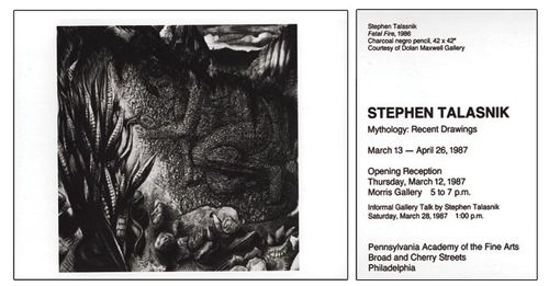 Stephen Talasnik – Mythology: Recent Drawings, by Judith Stein
