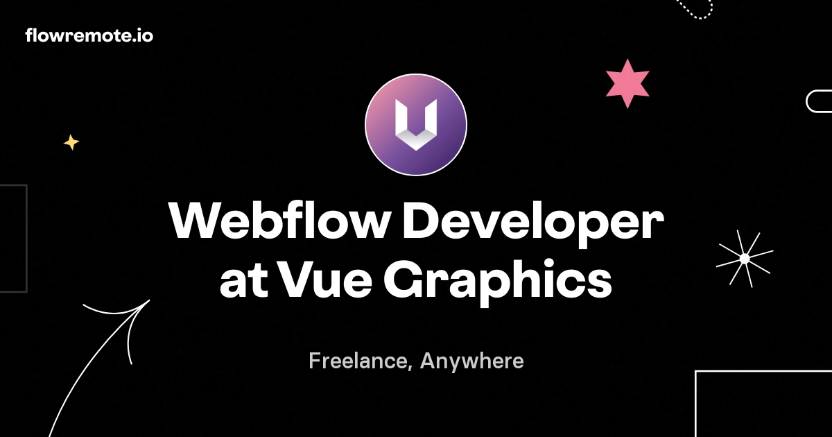 Hiring: Freelance Webflow Developer at Vue Graphics