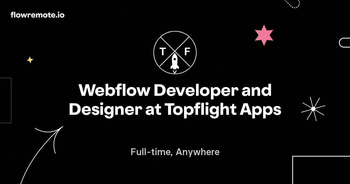 Hiring: Full-time Webflow Developer and Designer at Topflight Apps