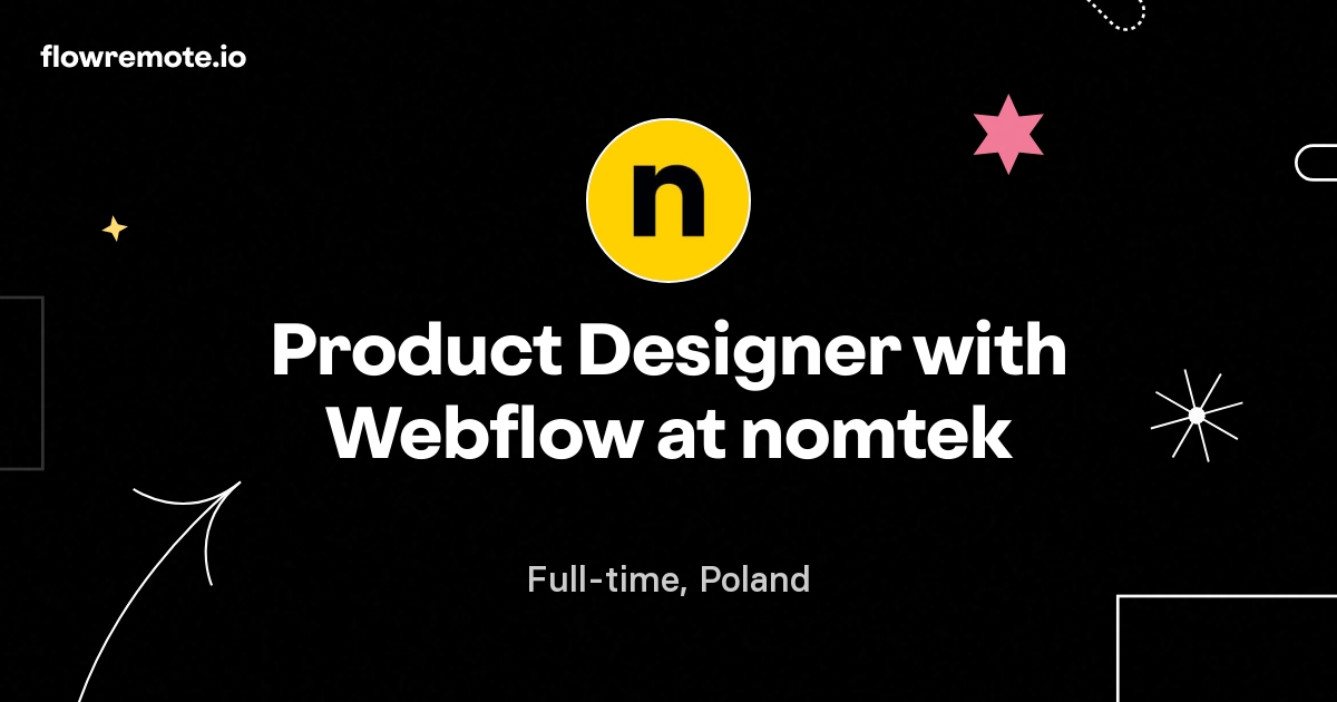Hiring: Full-time Product Designer with Webflow at nomtek