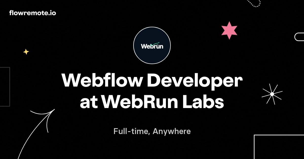 Hiring: Full-time Webflow Developer at WebRun Labs