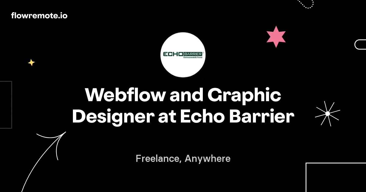 Hiring: Freelance Webflow and Graphic Designer at Echo Barrier