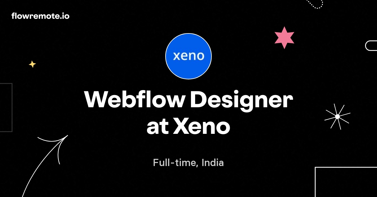 Hiring: Full-time Webflow Designer at Xeno