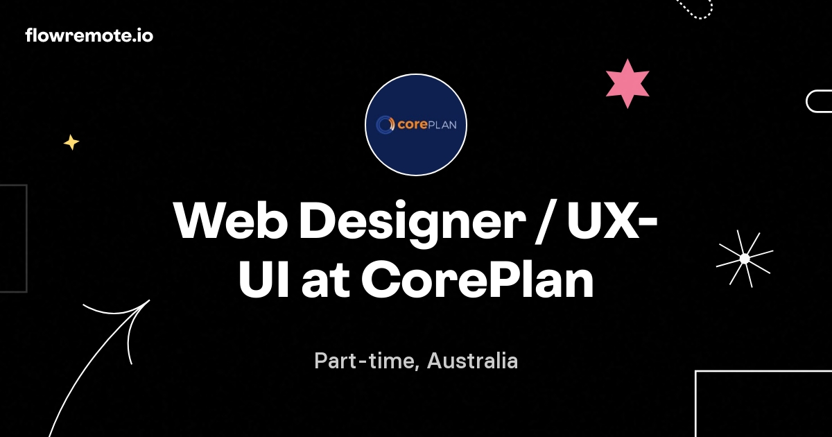 Hiring: Part-time Web Designer / UX-UI at CorePlan