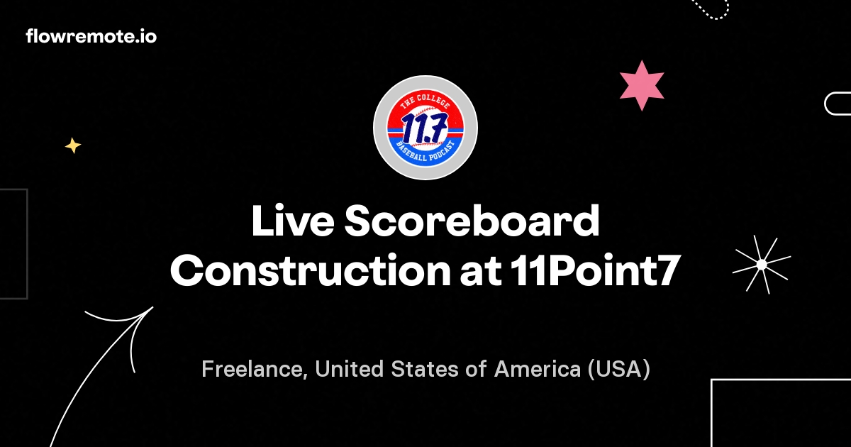 Hiring: Freelance Live Scoreboard Construction at 11Point7