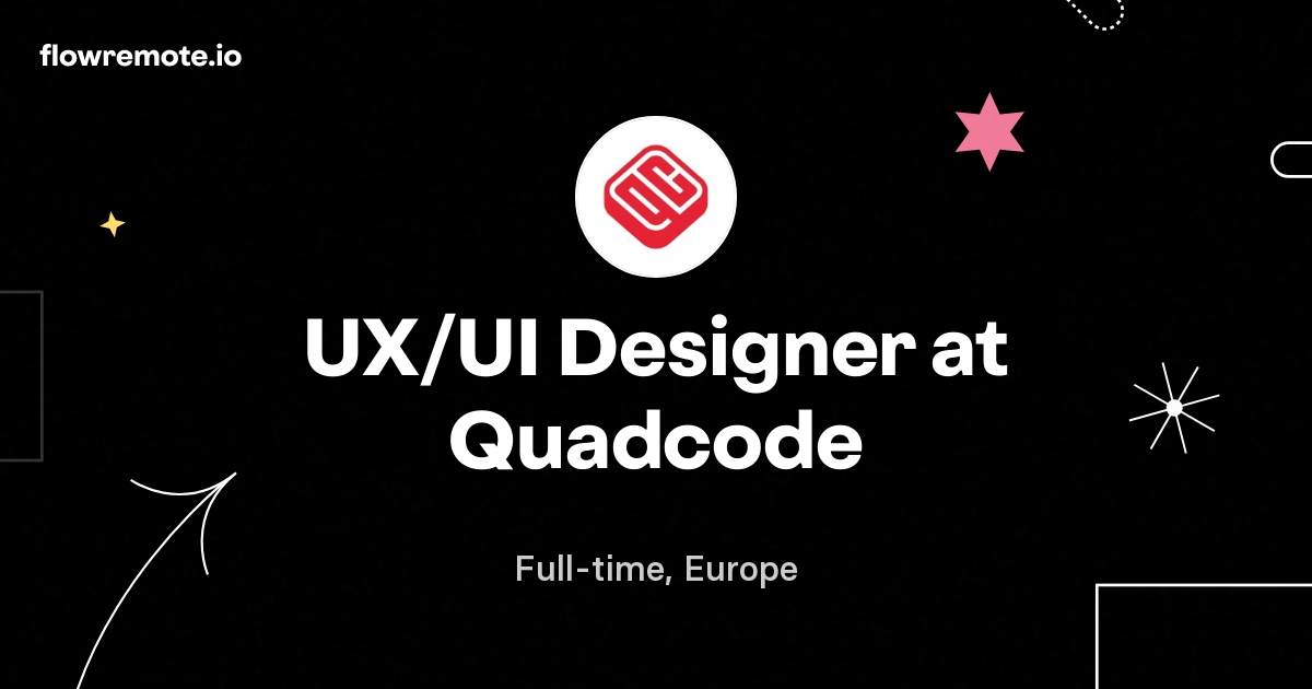 Hiring: Full-time UX/UI Designer at Quadcode
