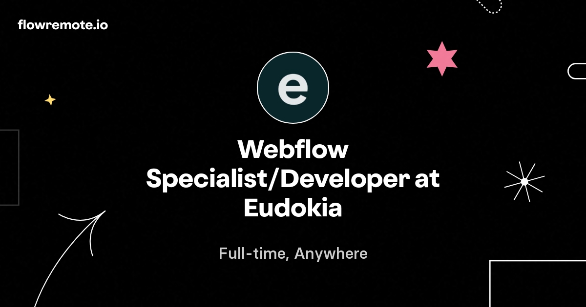 Hiring: Full-time Webflow Specialist/Developer at Eudokia