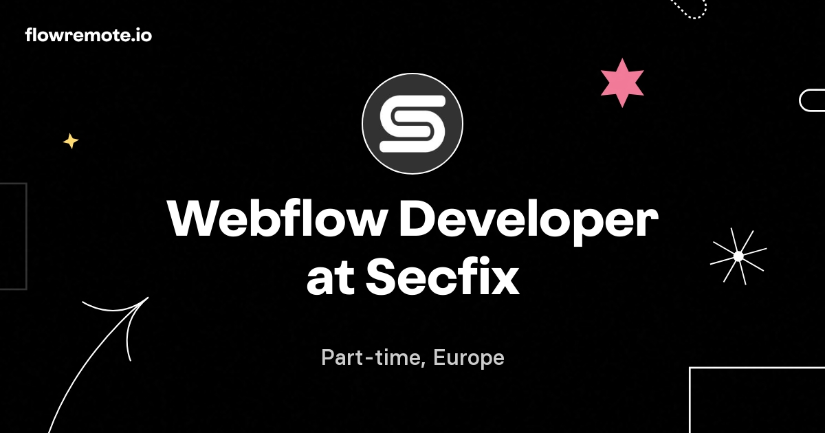 Hiring: Part-time Webflow Developer at Secfix