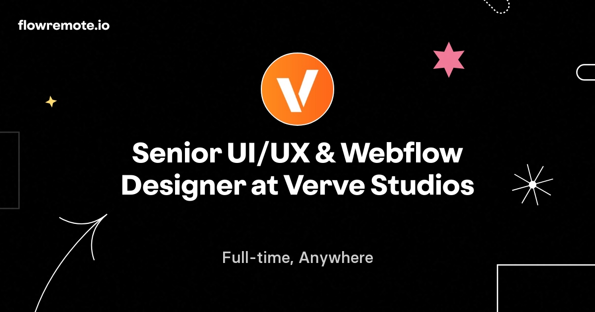 Hiring: Full-time Senior UI/UX & Webflow Designer at Verve Studios
