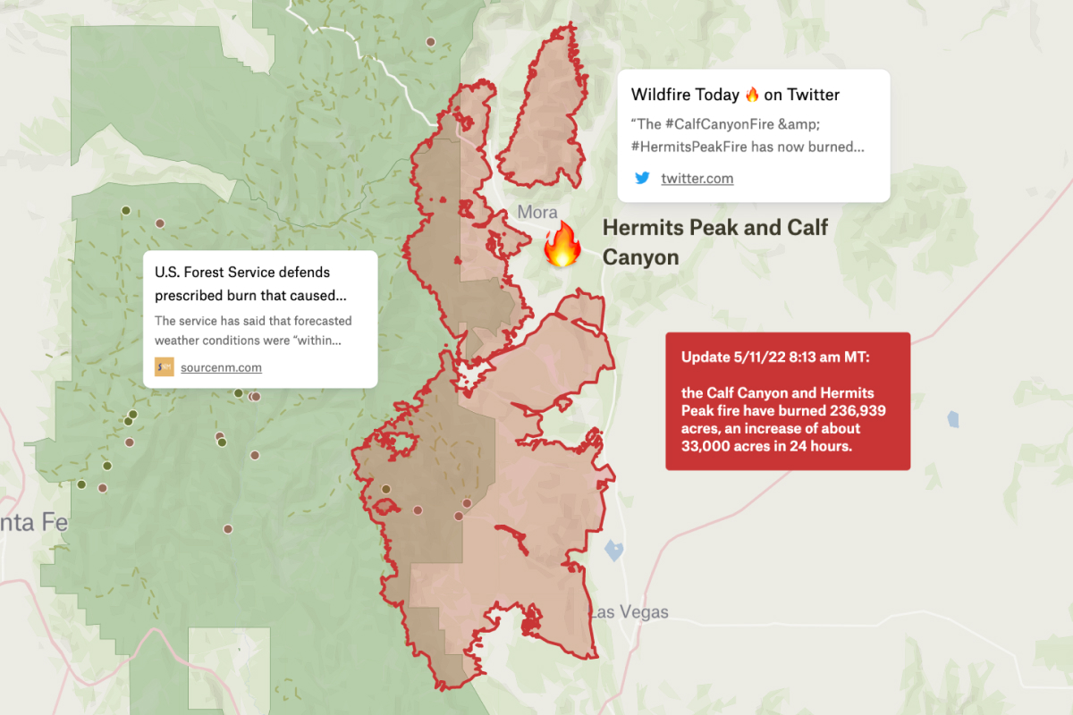 Hermits Peak & Calf Canyon Fires - Felt Map Gallery