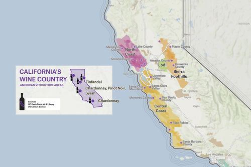 California Wine Regions - Felt Map Gallery
