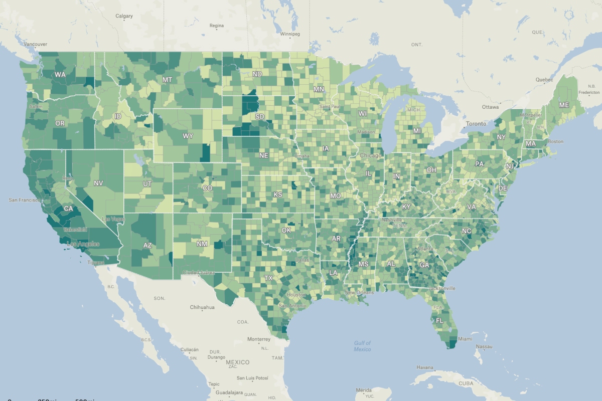 Percent Occupied Housing Units - Felt Map Gallery