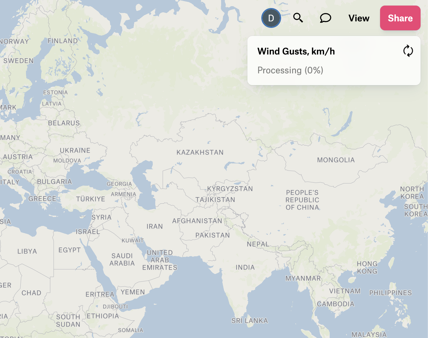 Visualizing weather data using the Felt API