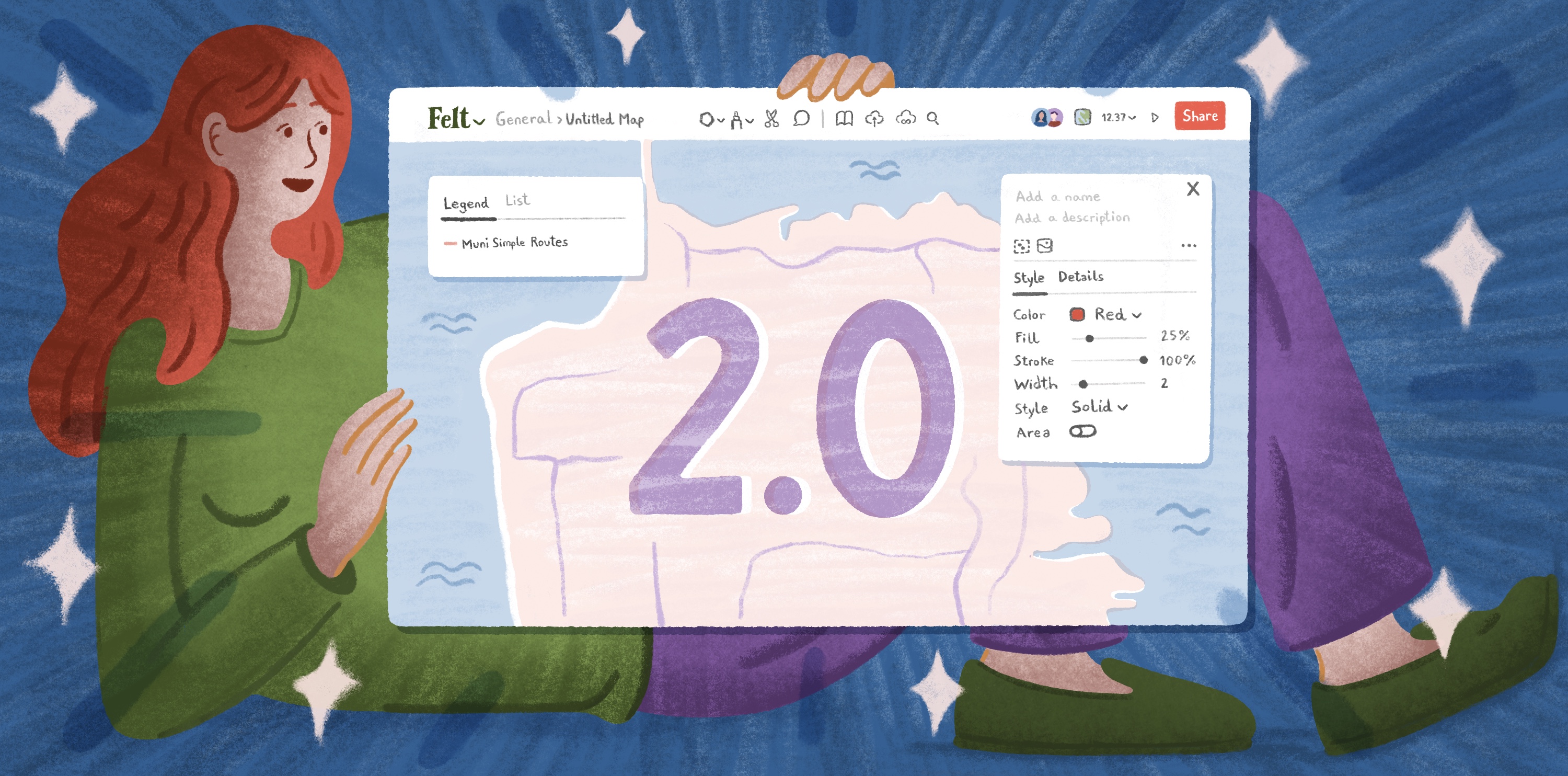 Three key UI upgrades in Felt 2.0