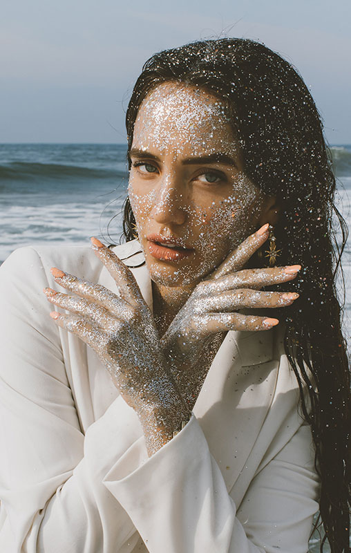 CARA MIA ﹘ Editorial Portfolio ﹘ Ocean Glitter