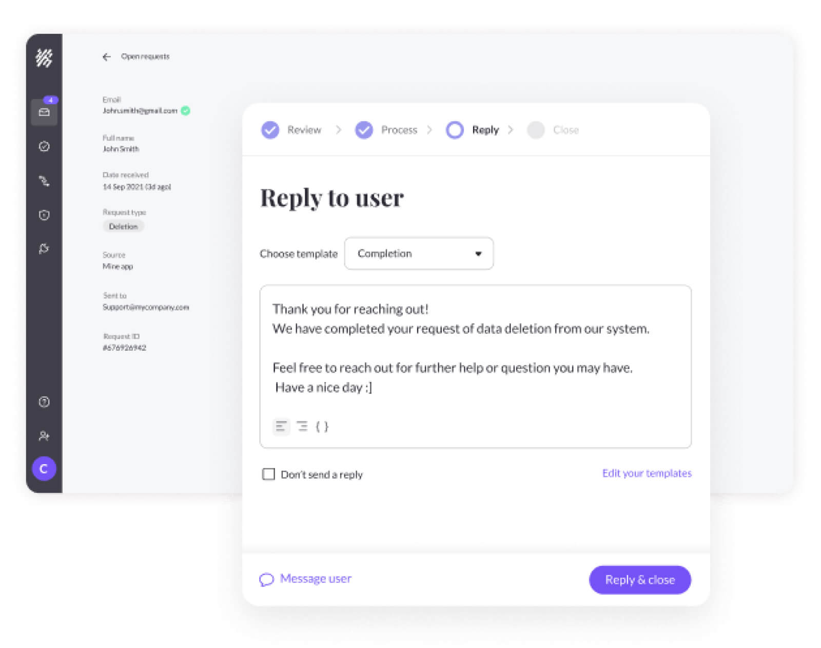 GDPR Right To Be Forgotten Response Template MineOS GDPR Right To Be Forgotten Response Template MineOS