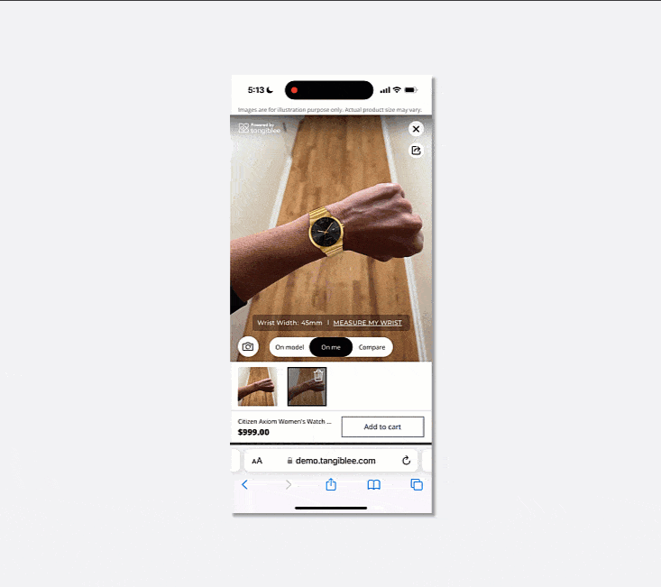 Watch Virtual Try-On (VTO)