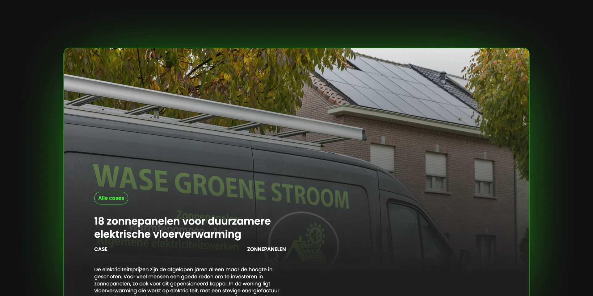 Cases | Een overzicht van uitgelichte projecten | Wase Groene Stroom