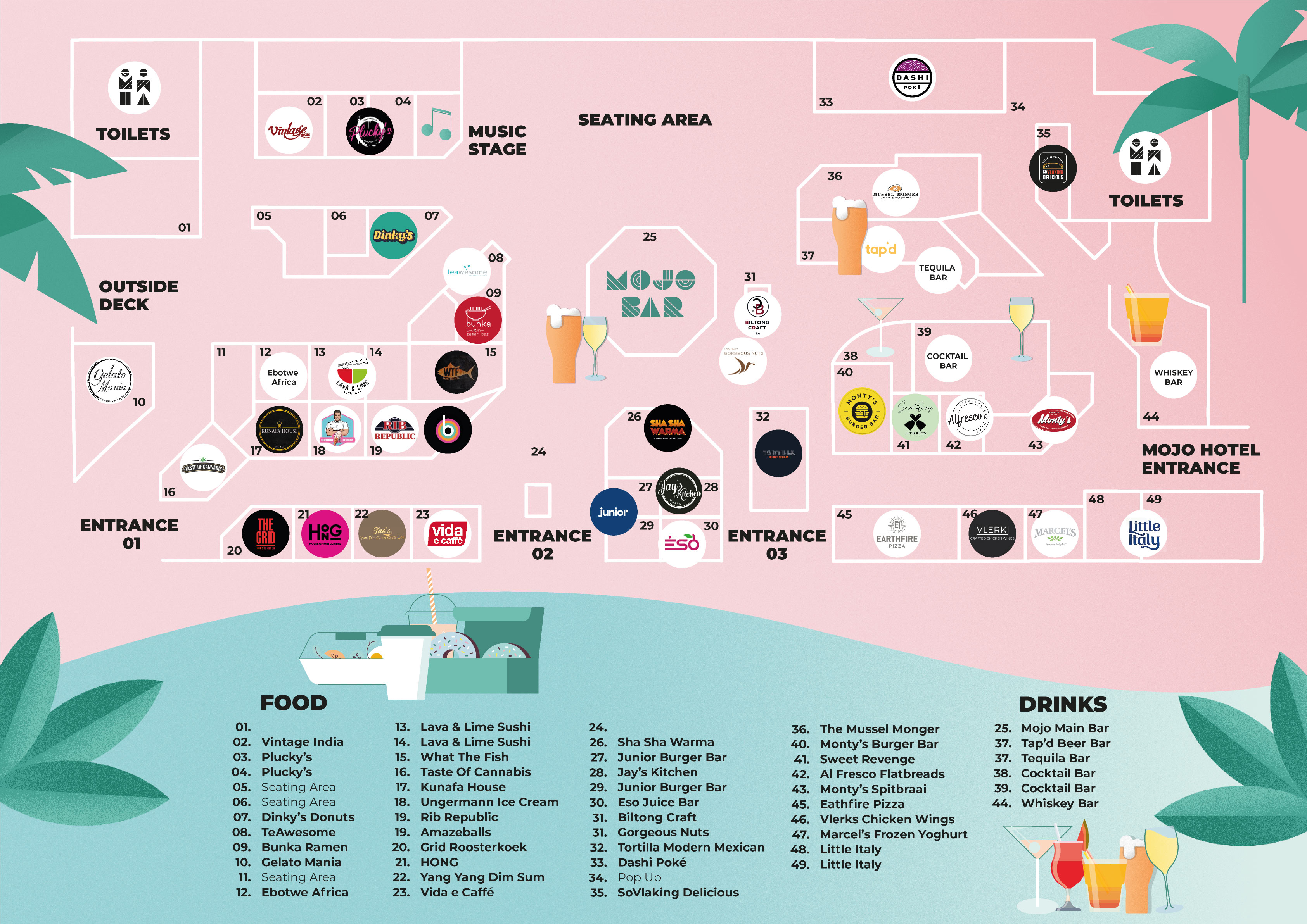 Map of the Mojo Market | Sea Point, Cape Town