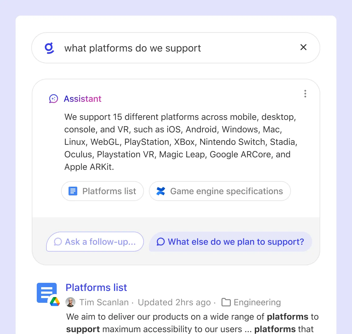 The AI Platform for Enterprise Search and Knowledge Discovery | Glean