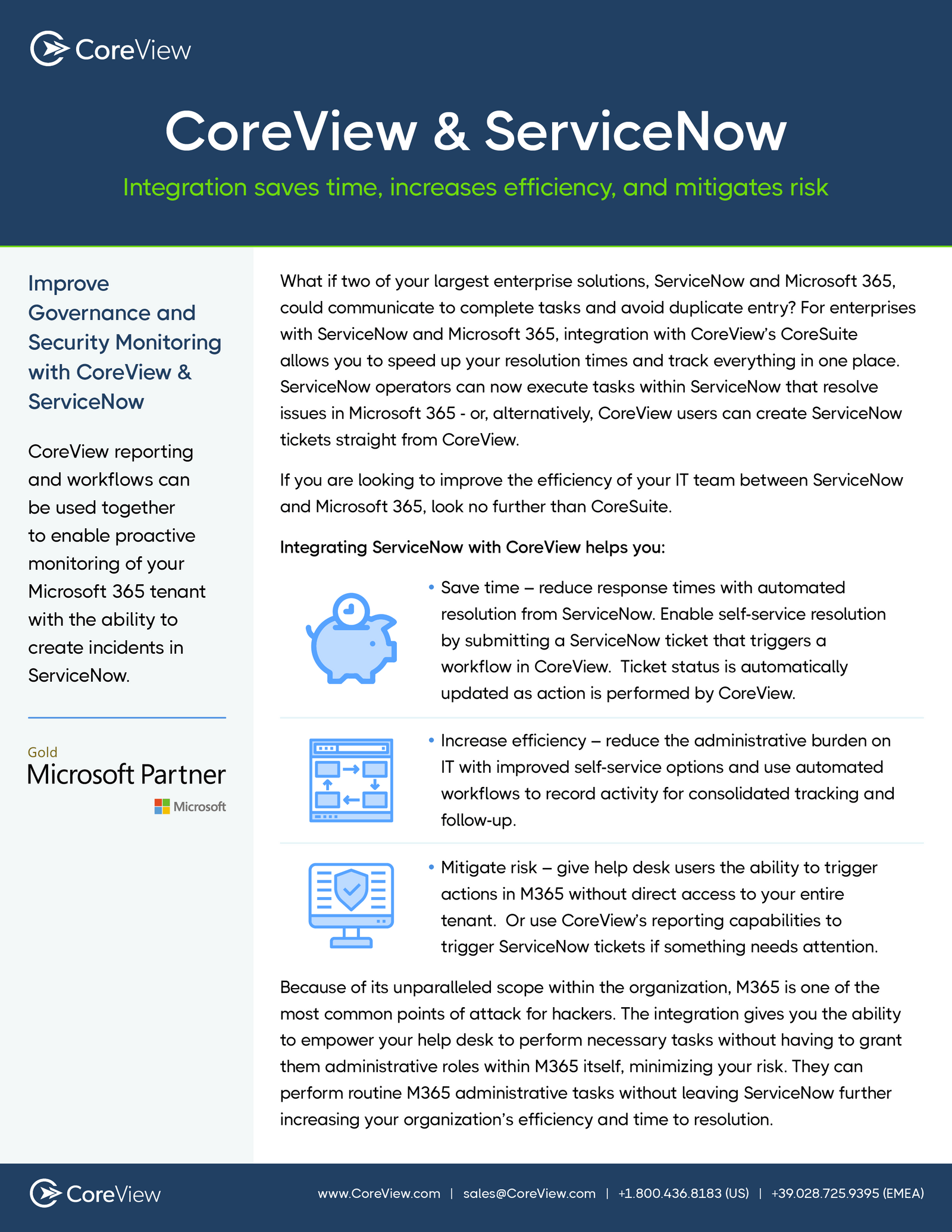ServiceNow Integration | CoreView