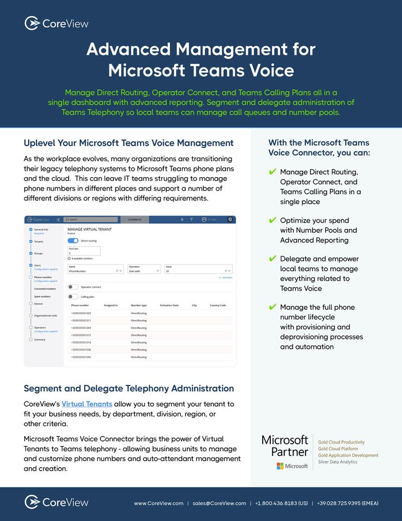 Advanced Management for Microsoft Teams Phone | CoreView