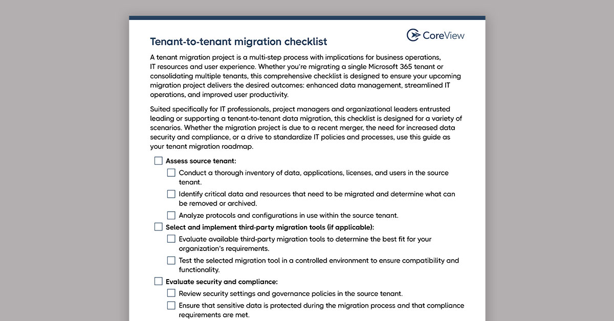 Microsoft 365 Tenant-to-tenant Migration: a Comprehensive Guide for It ...