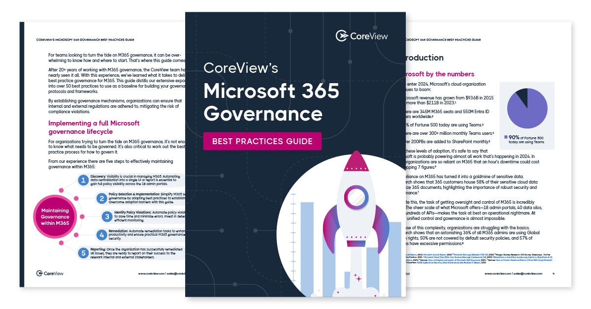 Free Guide: Microsoft 365 Governance Best Practices | CoreView