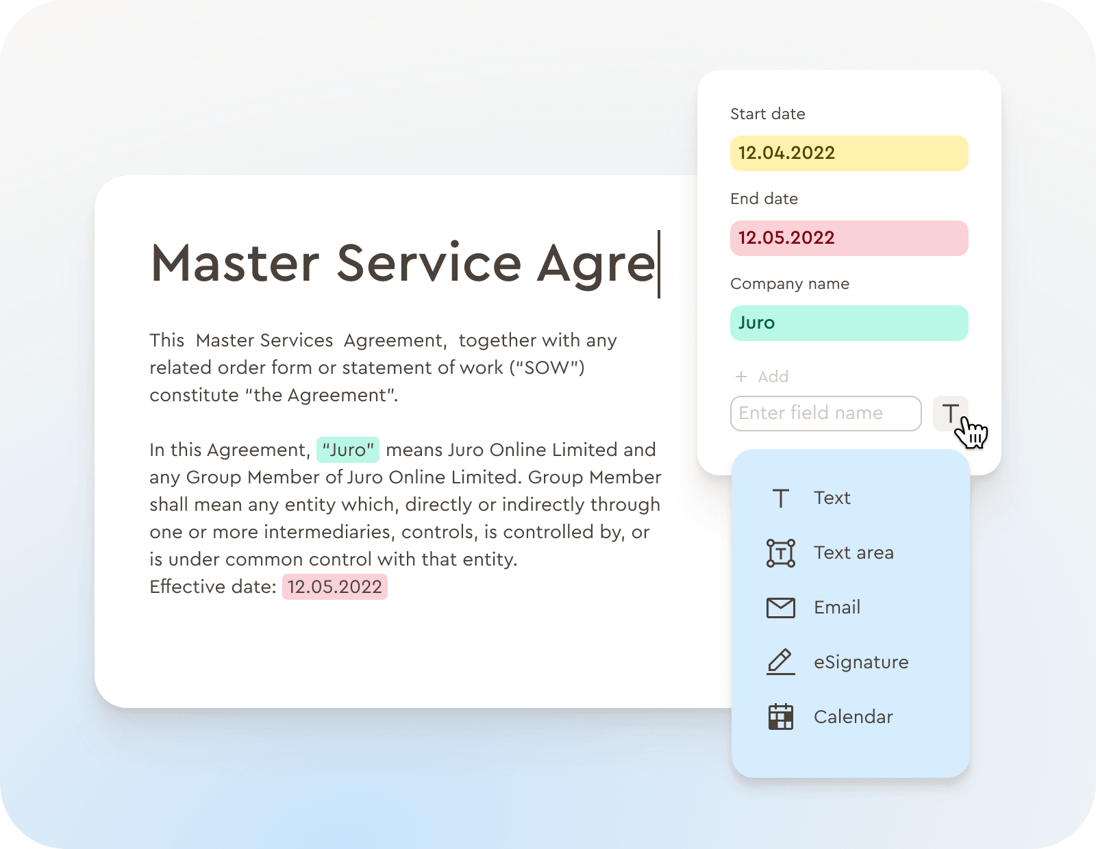 Juro | Create contracts