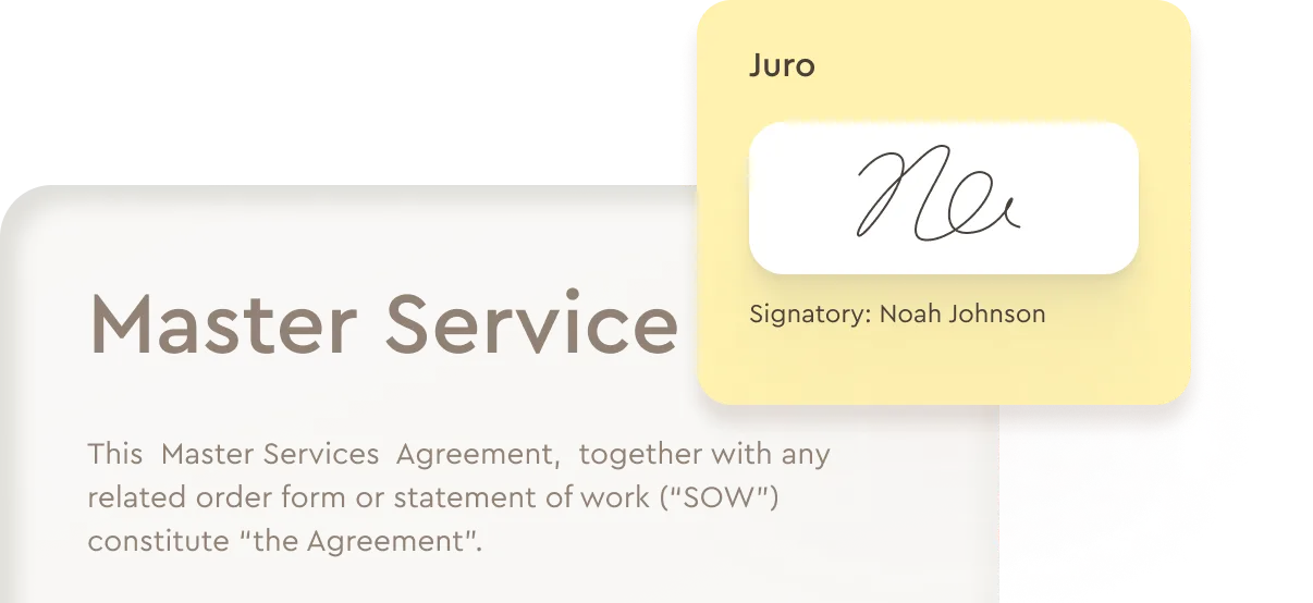 Juro | Sign contracts