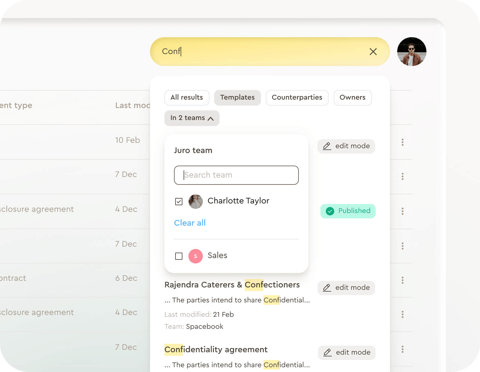 Juro | Store contracts