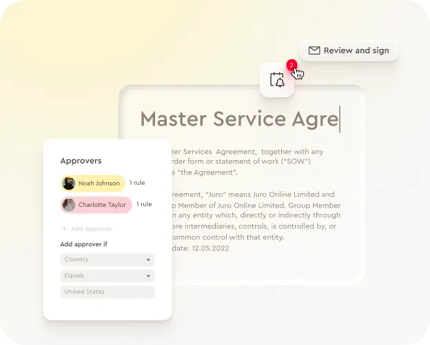 Juro | Sign contracts