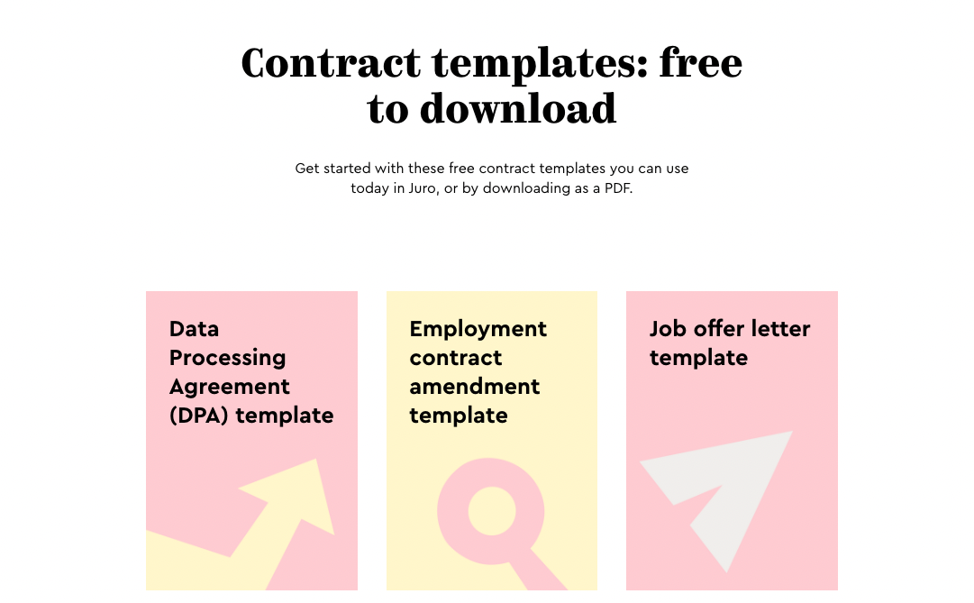 Juro | Contract templates